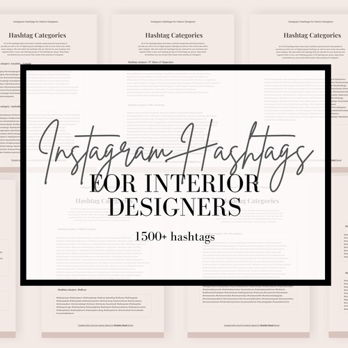 Interior Design Hashtags Home Decor Instagram Marketing - Etsy
