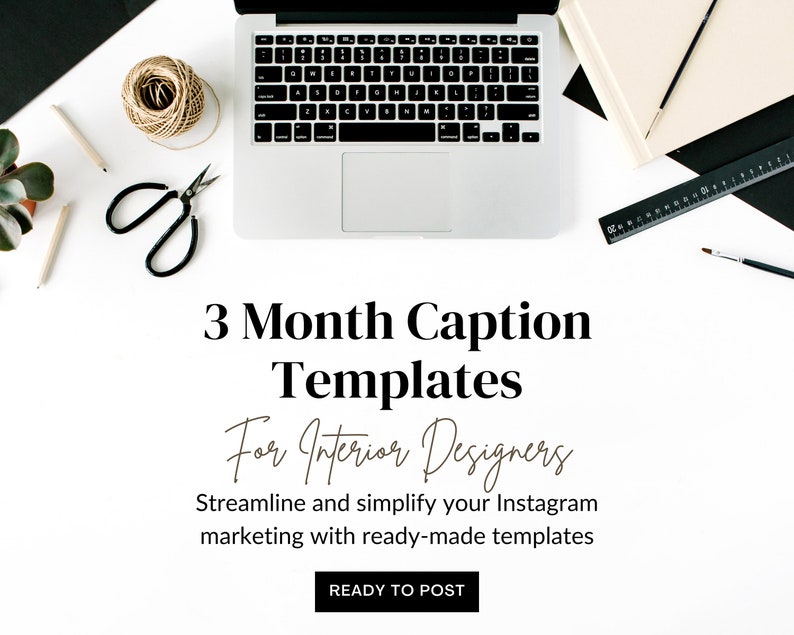 3 Month Interior Design Caption Template - Volume 1 | Social Media ...