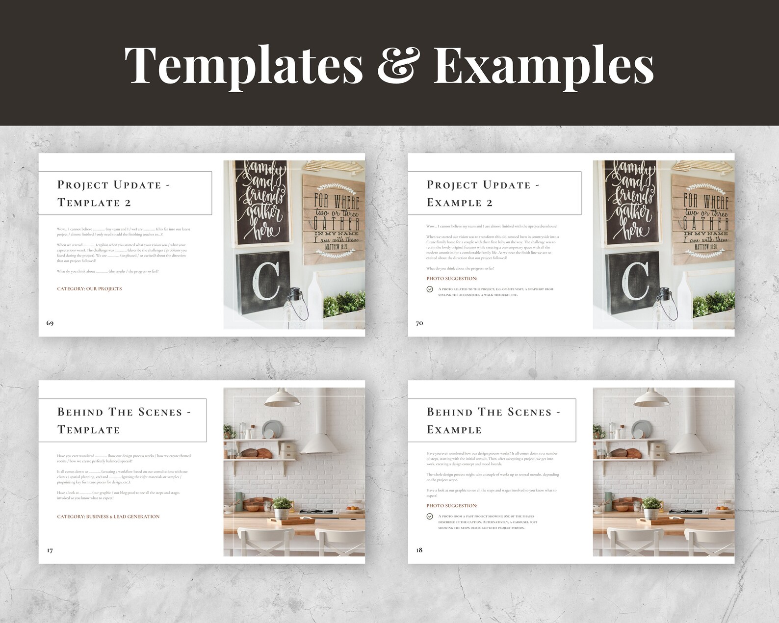 3 Month Interior Design Caption Template Volume 1 Social Media Prompts ...