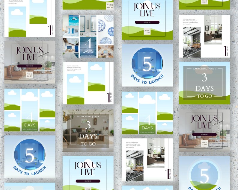Countdown Facebook Post Template for Interior Designers - Etsy Ireland