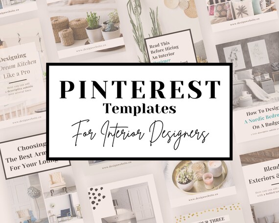 Pinterest Home Decor Canva Templates Customizable Pin - Etsy