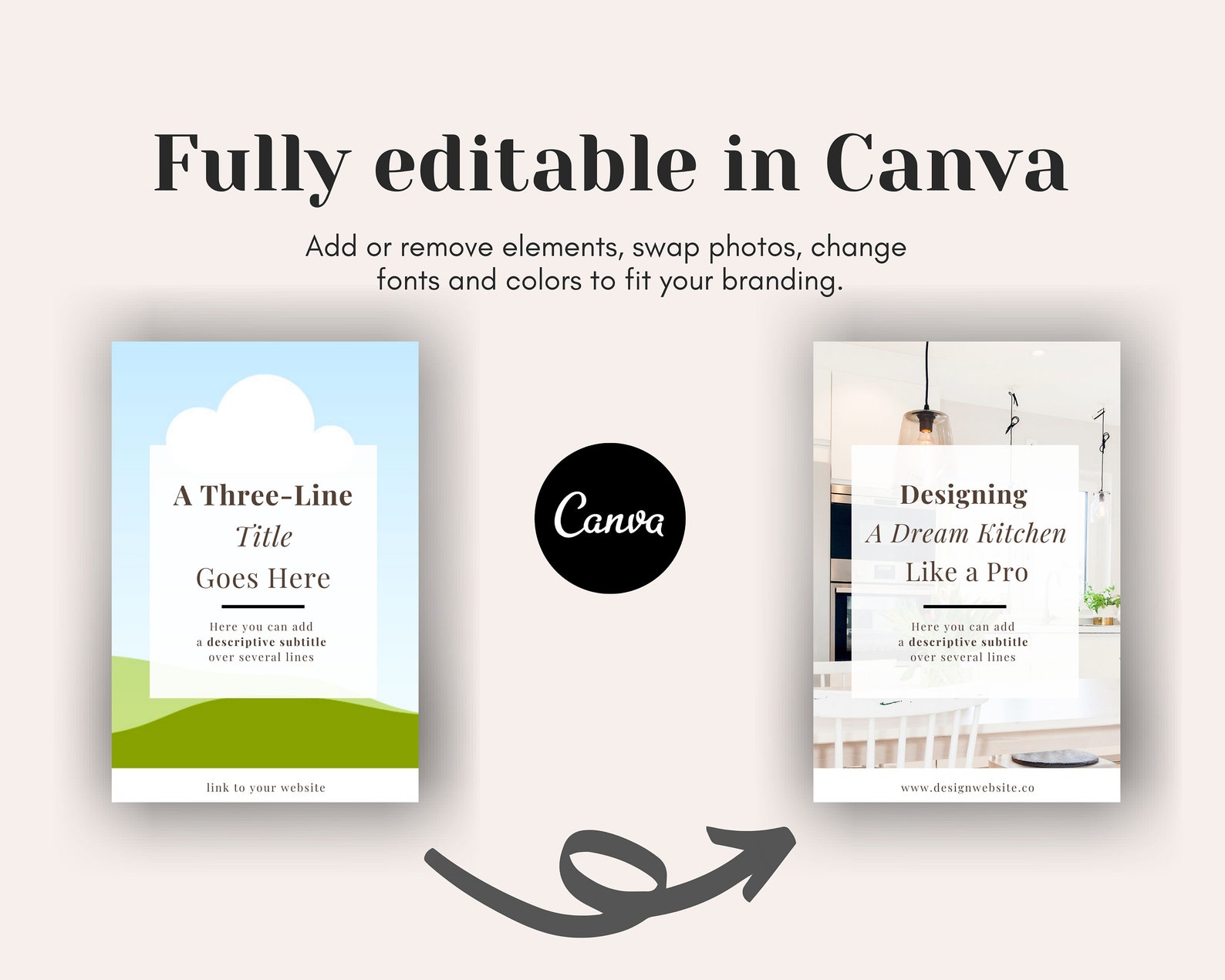 Pinterest Home Decor Canva Templates | Customizable Pin Templates ...