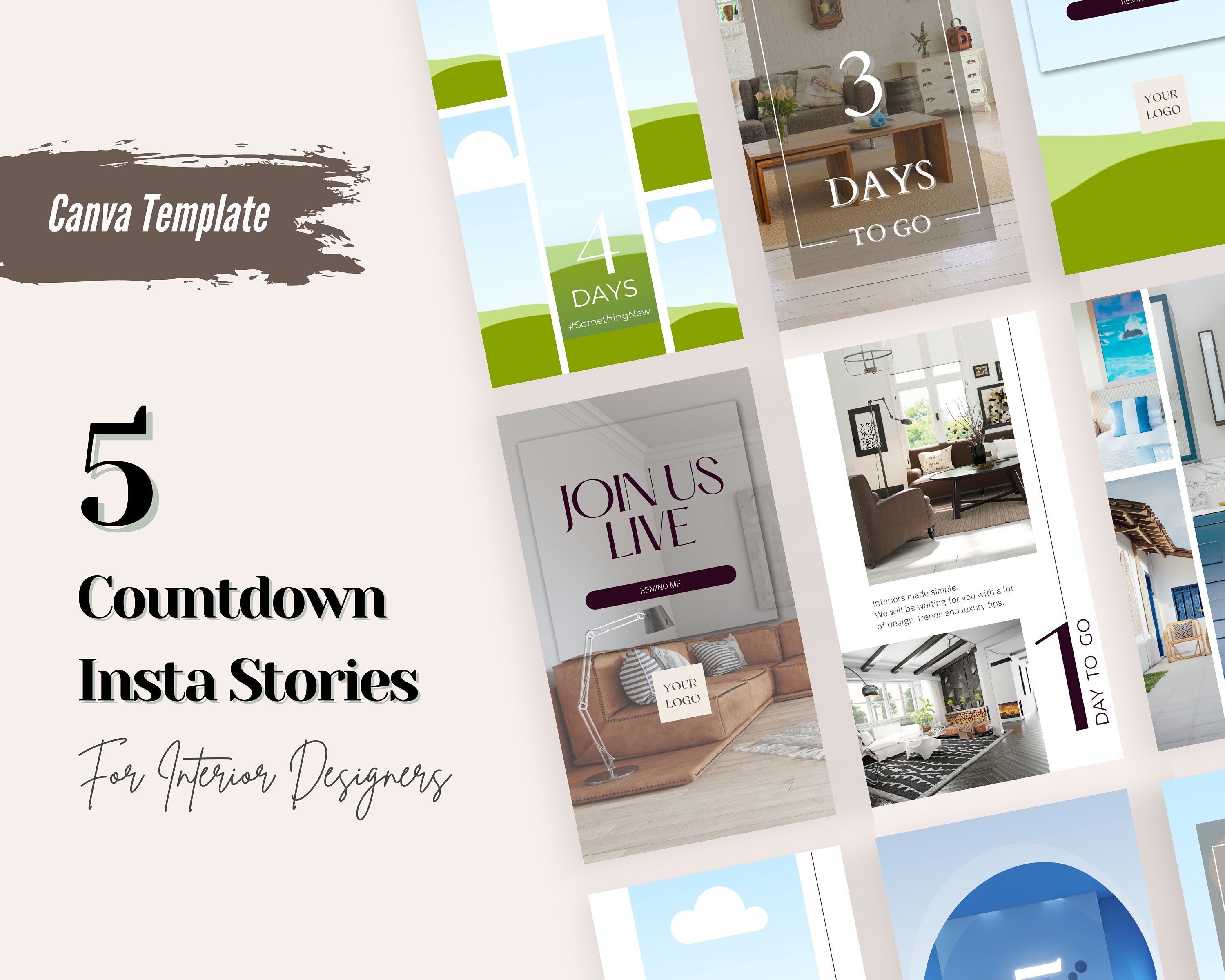 Paper Home Decor Marketing Countdown Story Template For Interior ...