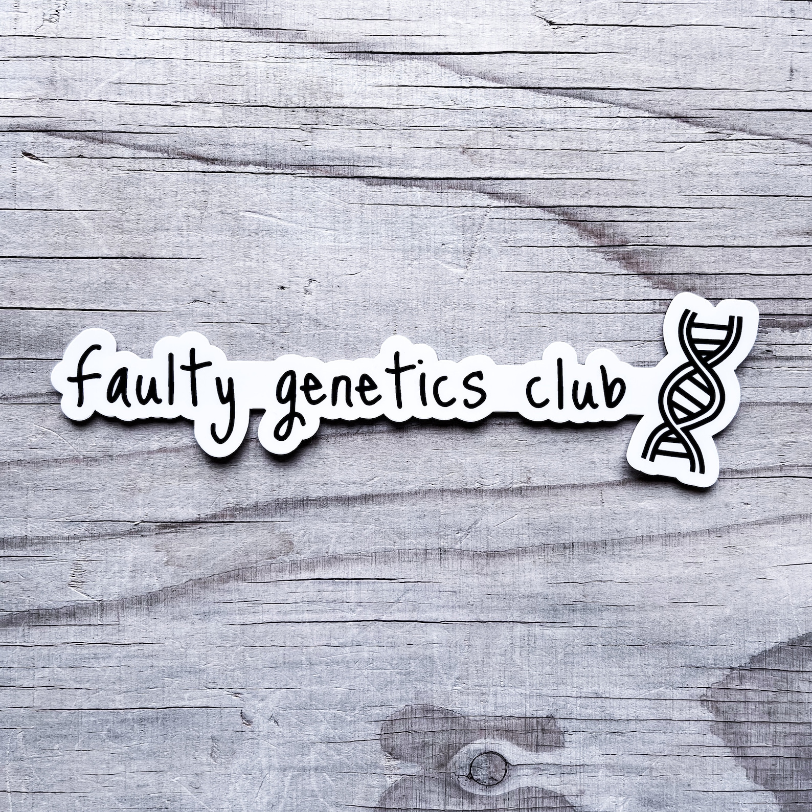Faulty Genetics Club Sticker Vinyl Car Decal Connective Tissue Zebra ...
