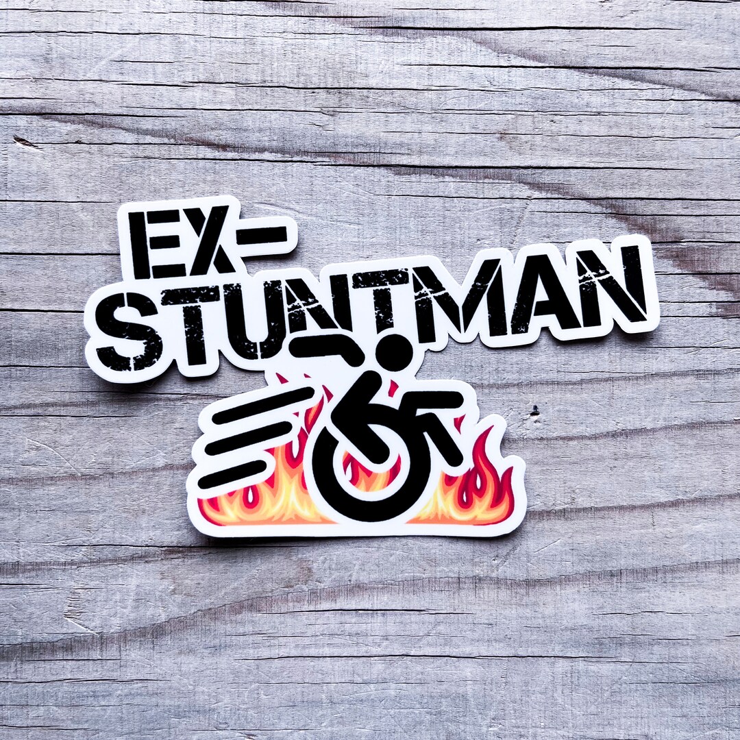 Ex Stuntman Wheelchair Fun Sticker Vinyl Car Decal Disabled Chronic ...