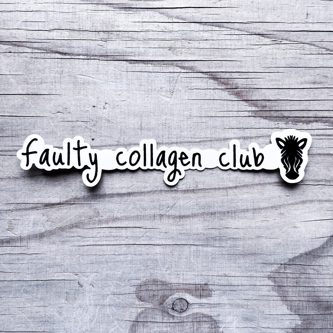 Faulty Collagen Club Zebra Sticker Vinyl Car Decal Connective Tissue ...