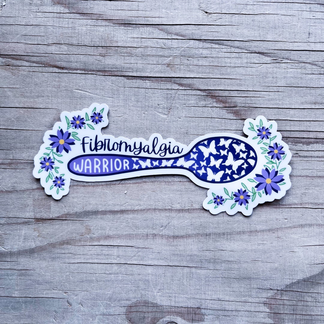 Fibromyalgia Spoonie Warrior Awareness Spoon Sticker Chronic Pain ...