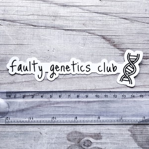 Faulty Collagen Club Sticker Vinyl Car Decal Connective Tissue Zebra ...