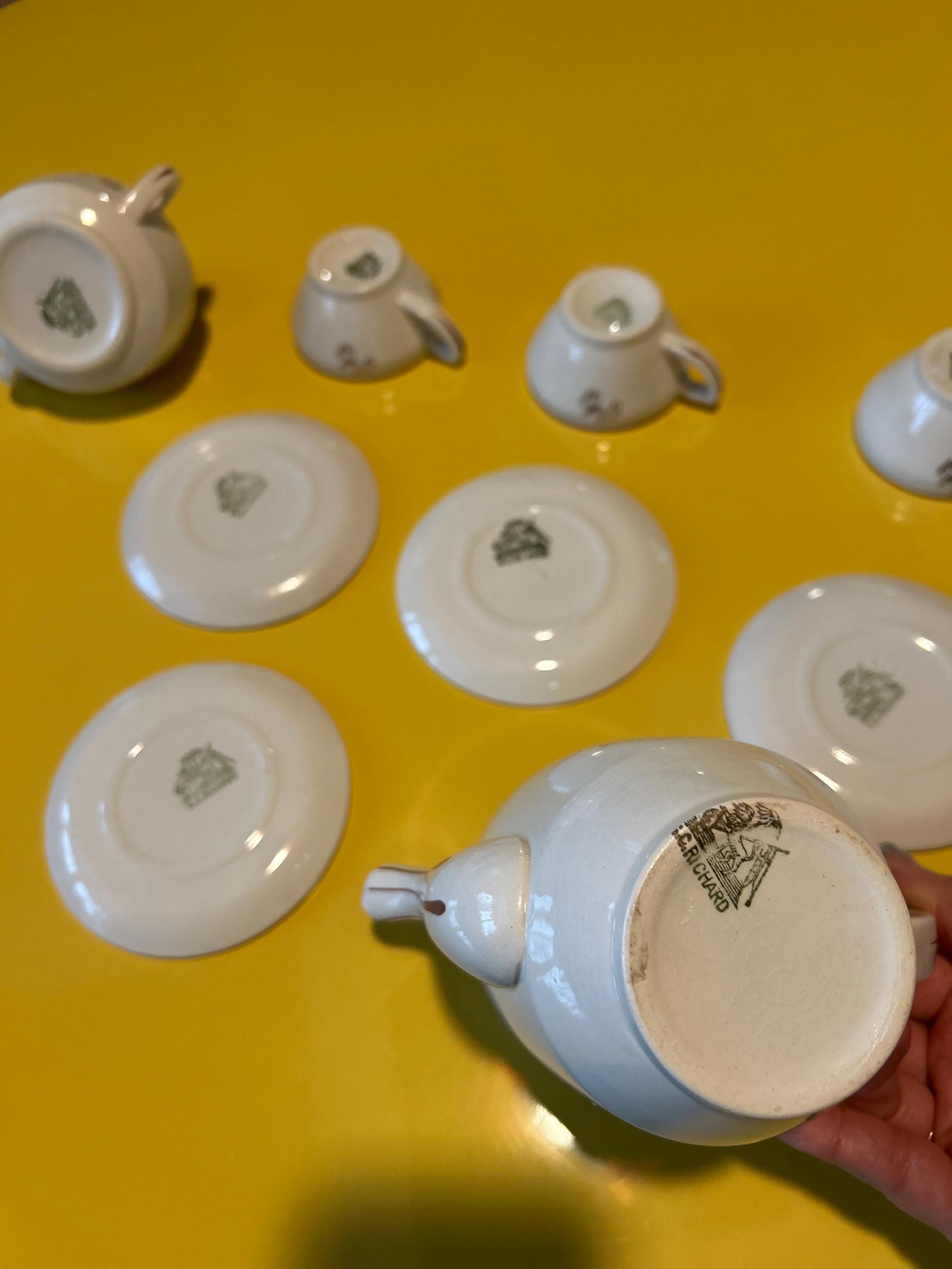 Antique S.C. Richard Child's Tea Set: Italian Ceramic, 1930s - Etsy