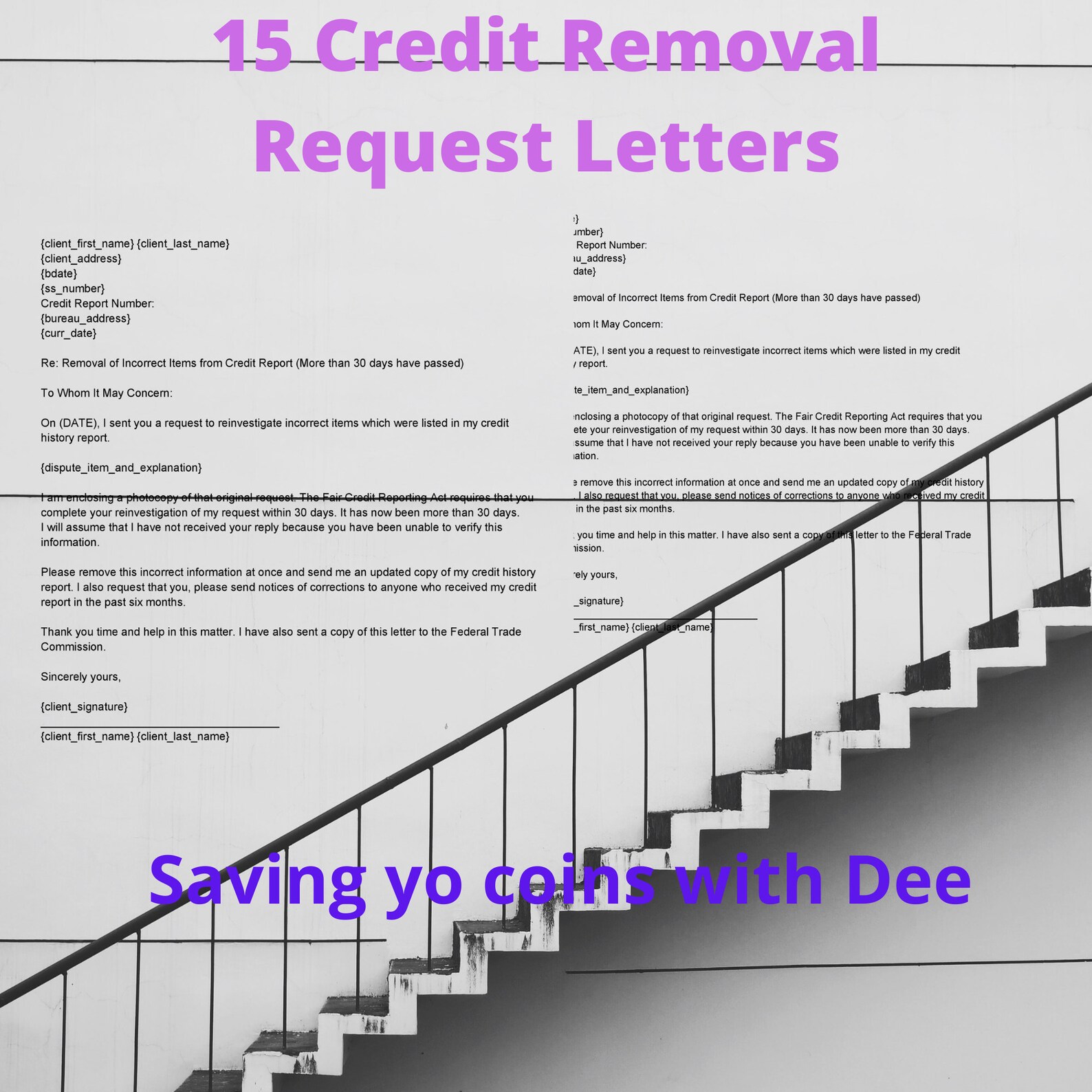 Credit Removal Request Letters - Etsy
