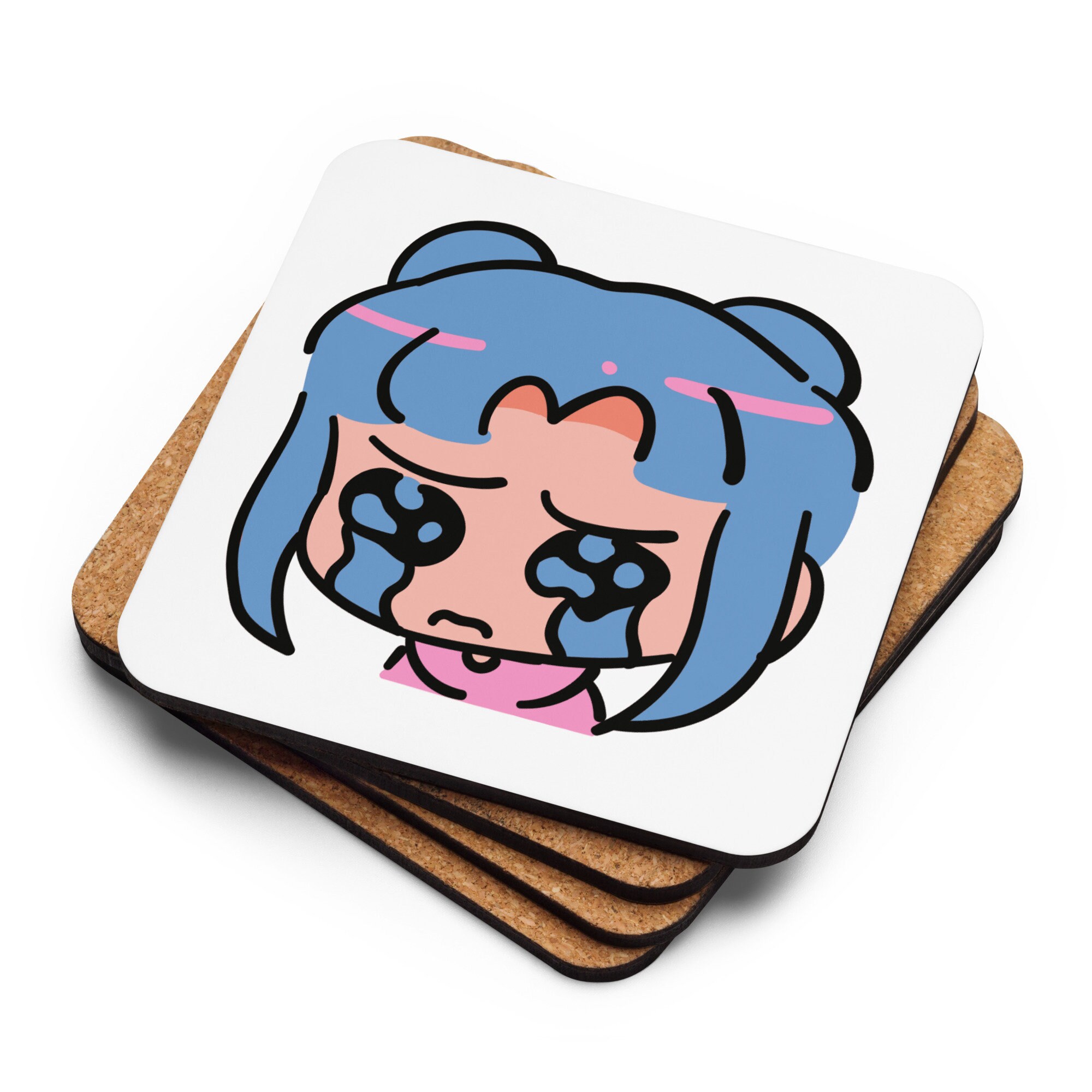 Cork Art Anime Girl Magical Girl Anime Twitch Cartoon Girl Cork Coaster ...