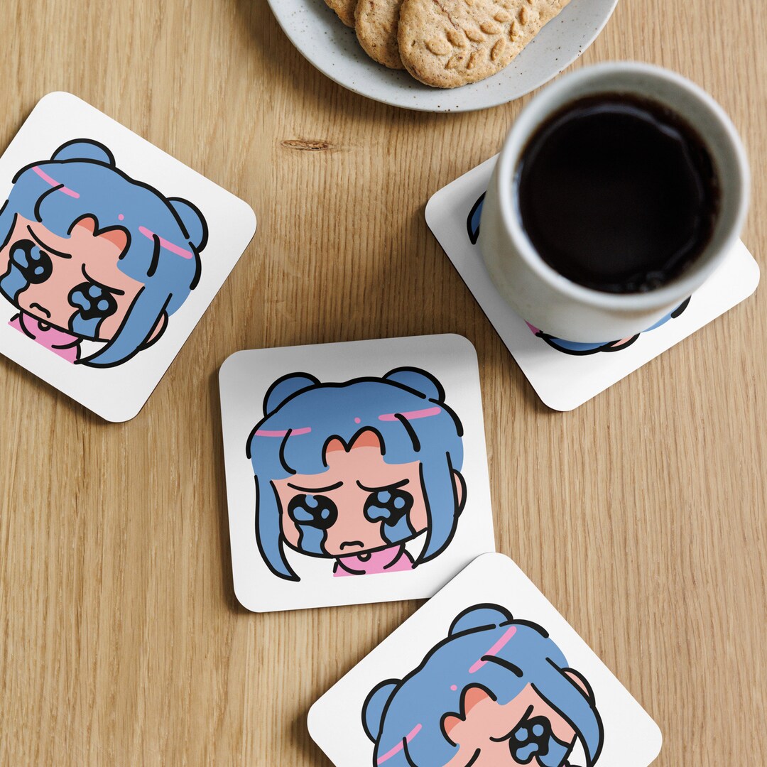 Cork Art Anime Girl Magical Girl Anime Twitch Cartoon Girl Cork Coaster ...