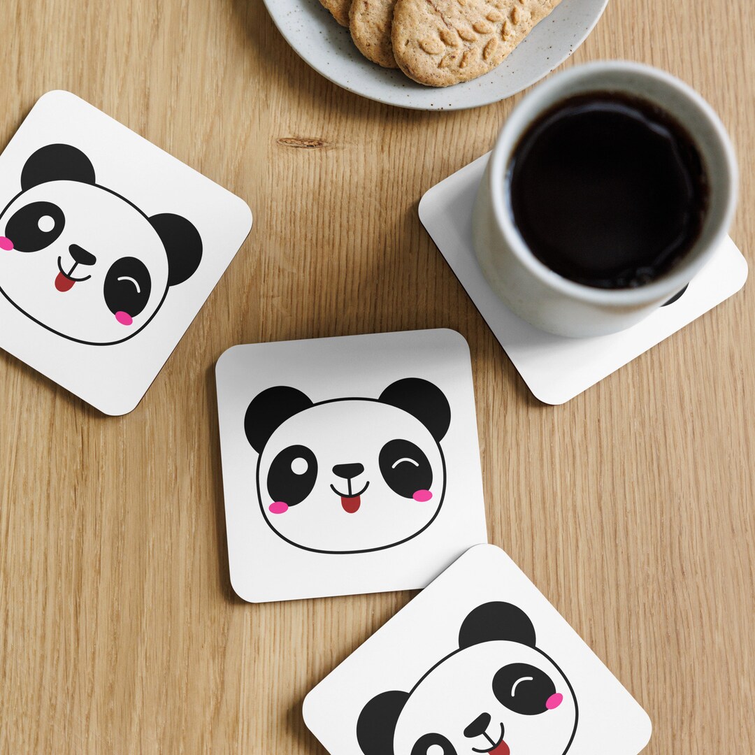 Panda Bear Panda Gift Cork Coaste Best Friend Gift Baby Animal Clipart ...