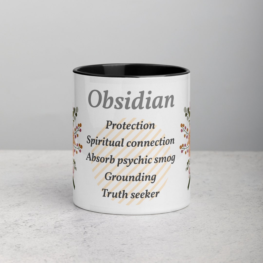 Black Obsidian Mug: Custom Tea Coffee Cup, Root Chakra Gift - Etsy