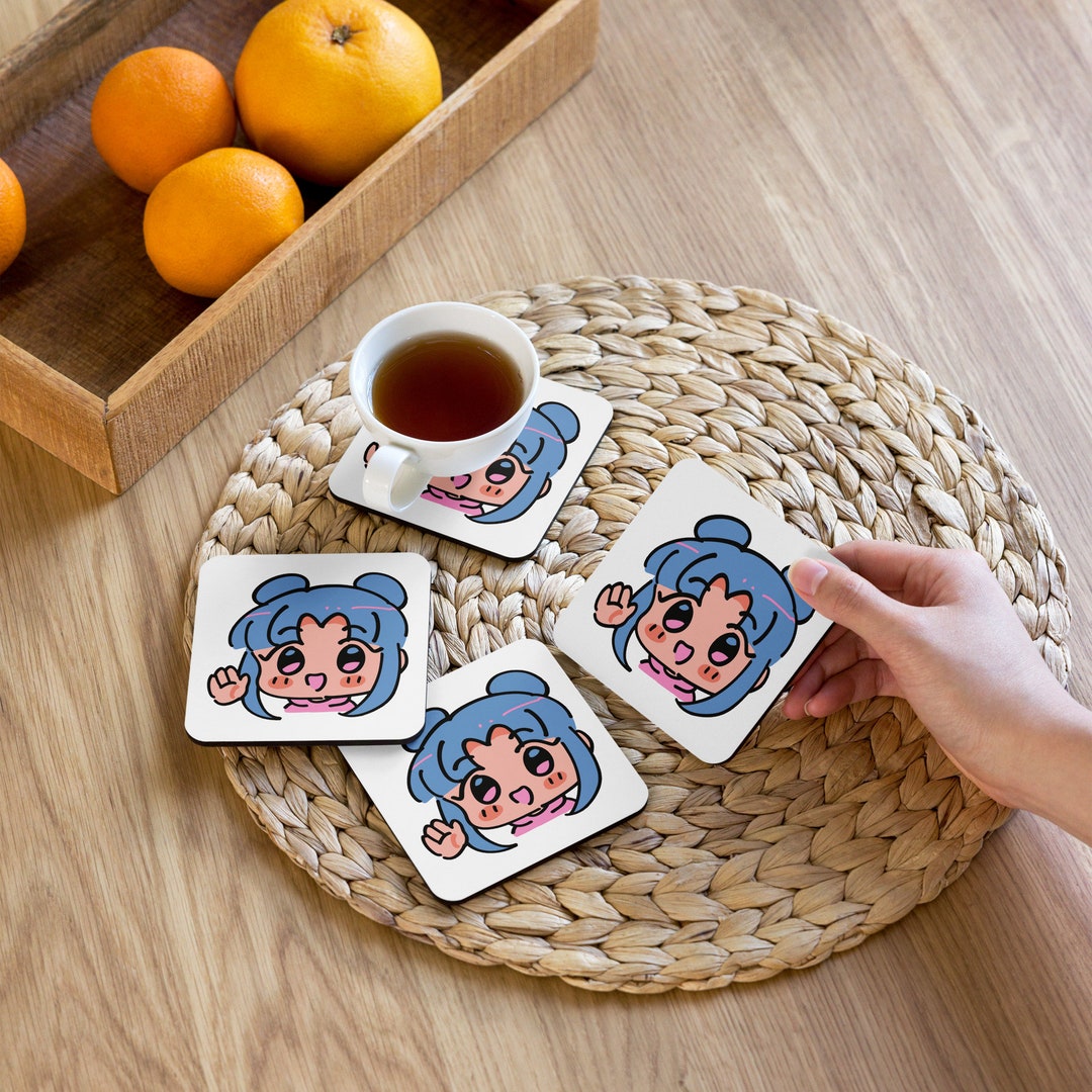 Cork Art Anime Girl Magical Girl Anime Twitch Cartoon Girl Cork Coaster ...
