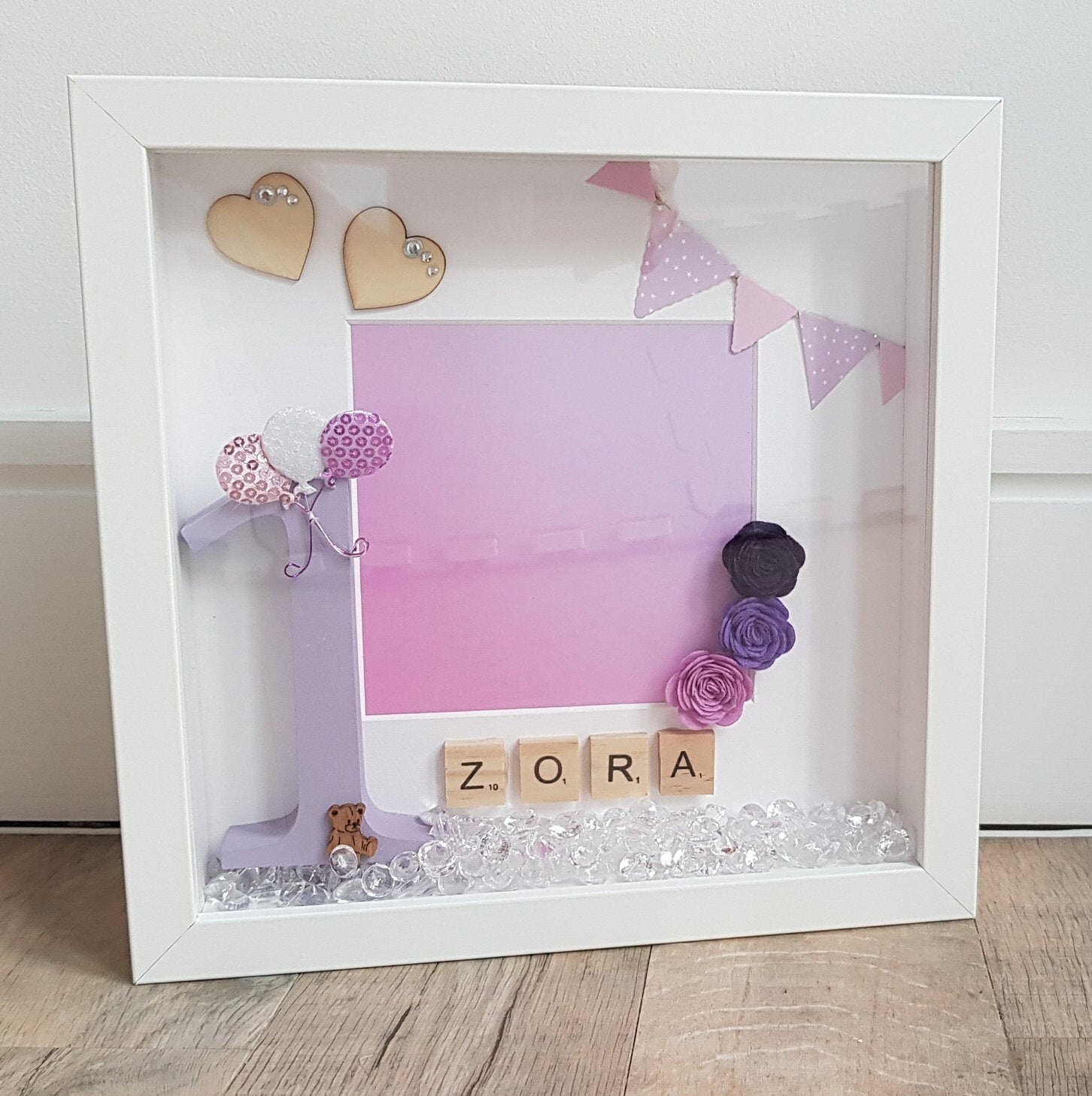 Personalised Birthday Box Frame 1st Birthday Gift | Etsy