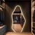 Asymmetrical Bathroom Mirror With Led Lights, RGB Led Vanity Mirror ...