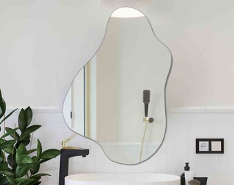 Asymmetrical Body Mirror Irregular Mirror for Wall Modern - Etsy