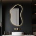 Led Lighted Wavy Mirror, Bathroom Mirror, Illuminated Mirror, Led ...