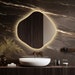Irregular Shaped Wall Mirror With Led Lights, LED Lighted Bathroom ...