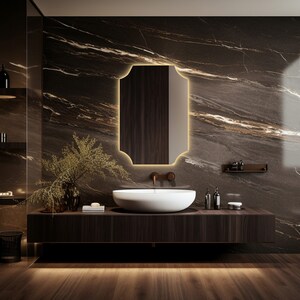 Decorative Mirror With Led Lights, Led Lighted Modern Mirror ...