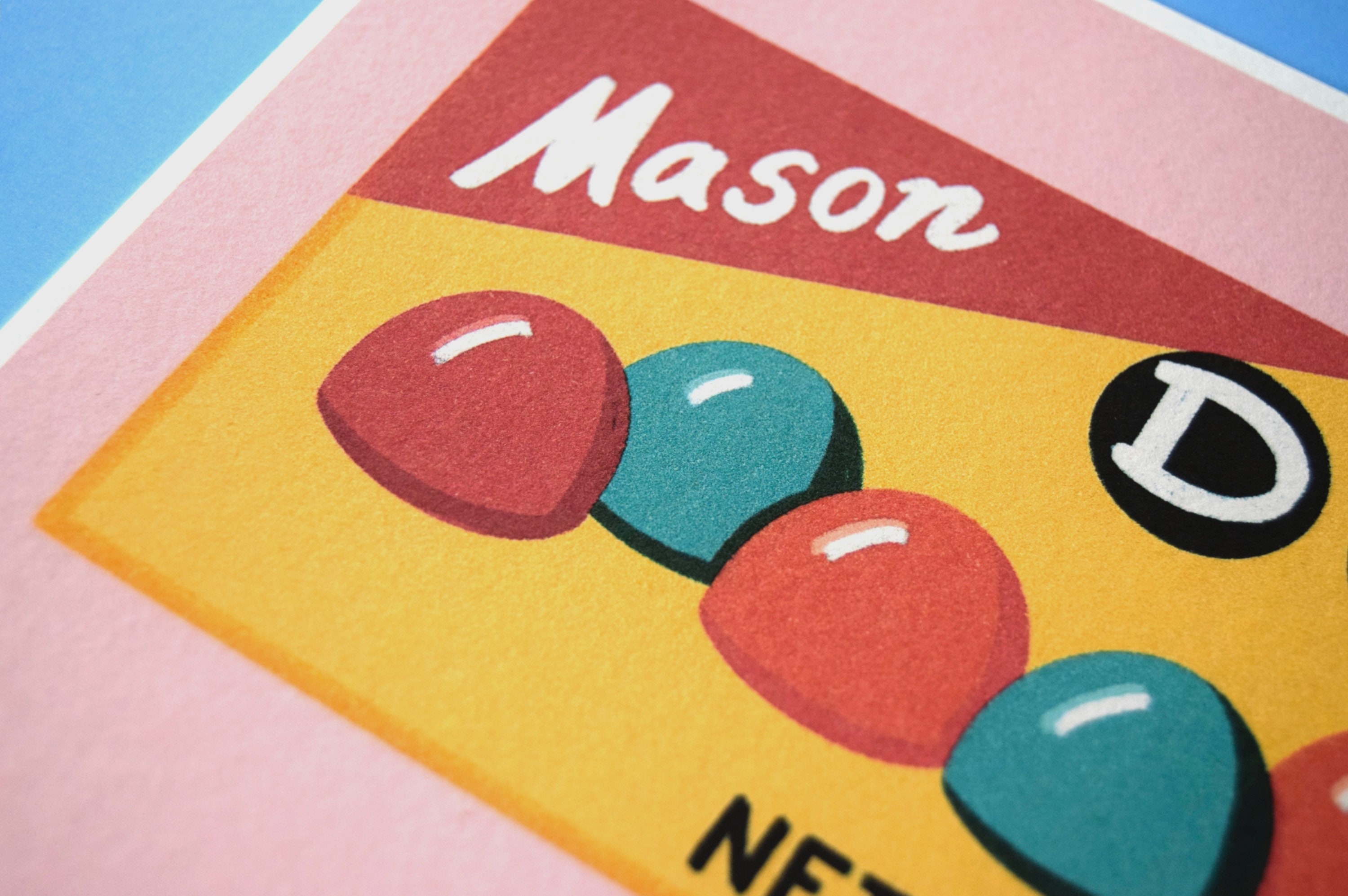 A5 Art Print Mason Dots Sweets Vintage Candy Packaging Illustration ...