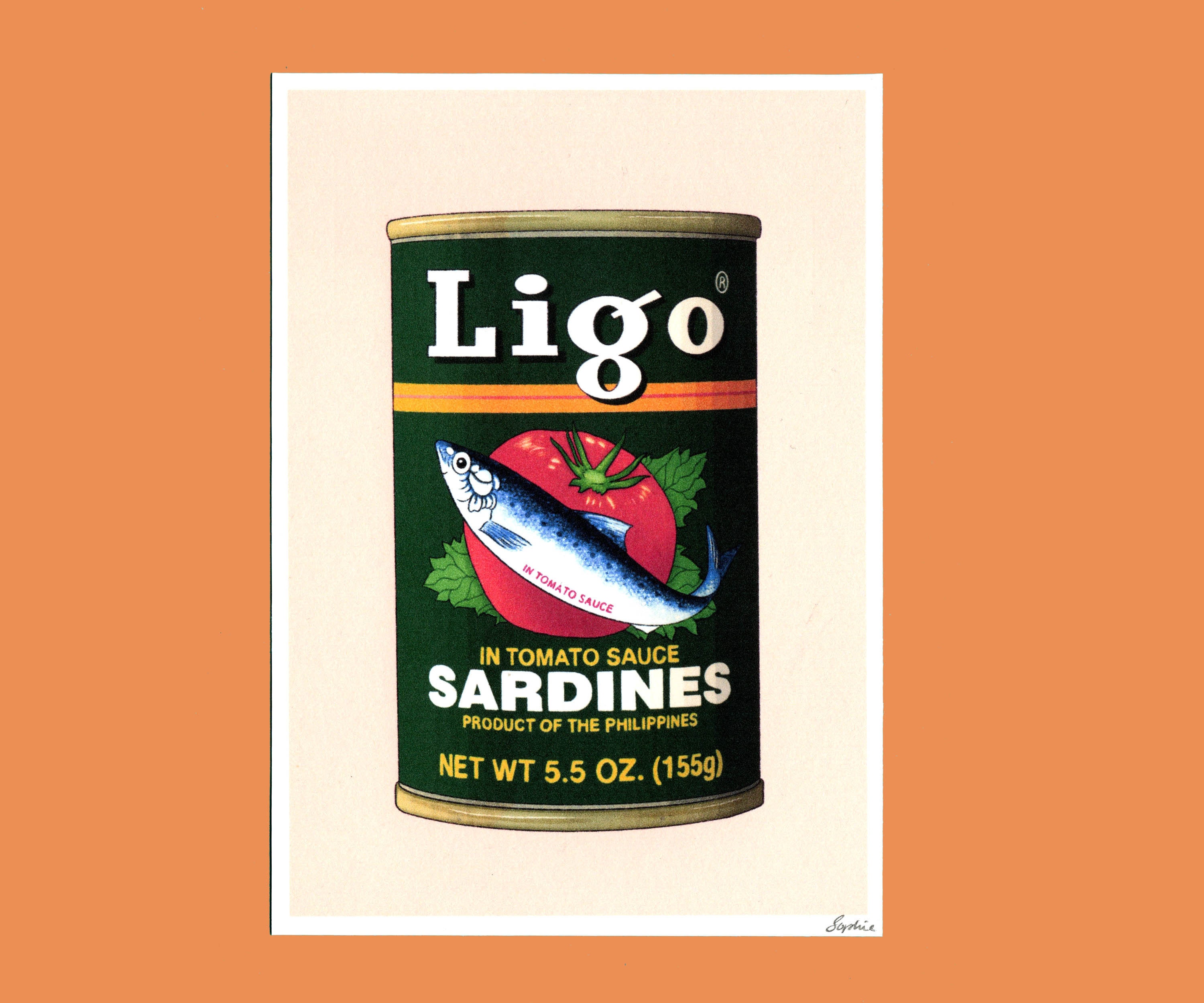 A5 or A6 Art Print Ligo Sardines Can in Tomato Sauce Fish - Etsy UK