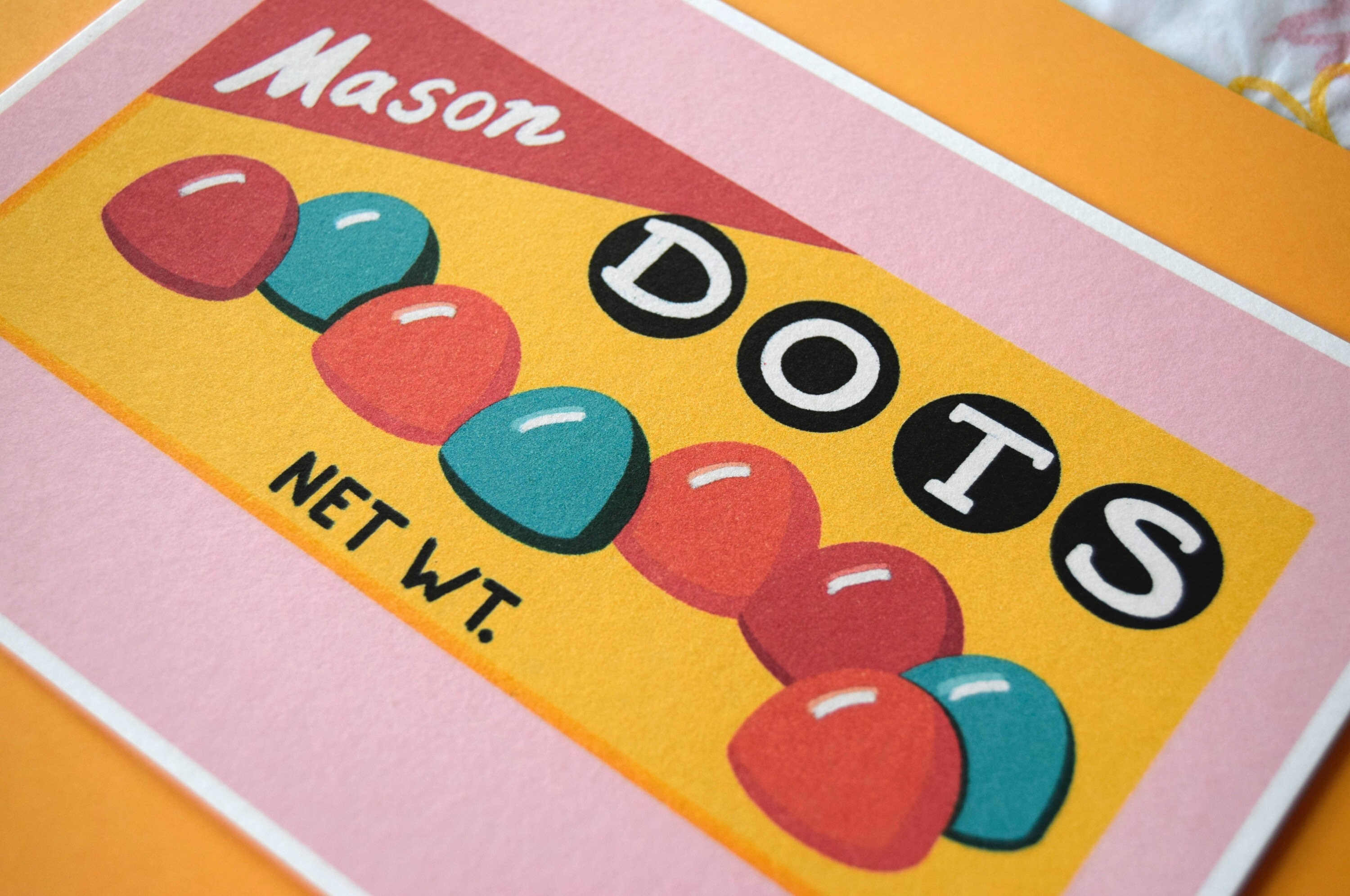 A5 Art Print Mason Dots Sweets Vintage Candy Packaging - Etsy UK