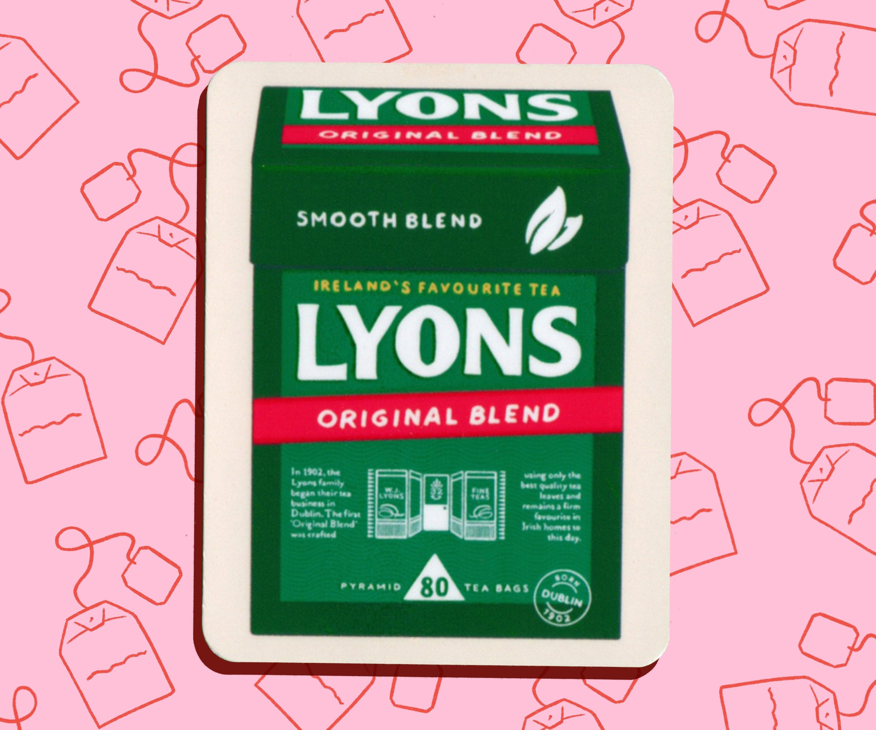 Lyons Tea Vinyl Sticker - Original Blend Illustrated Sticker - Etsy