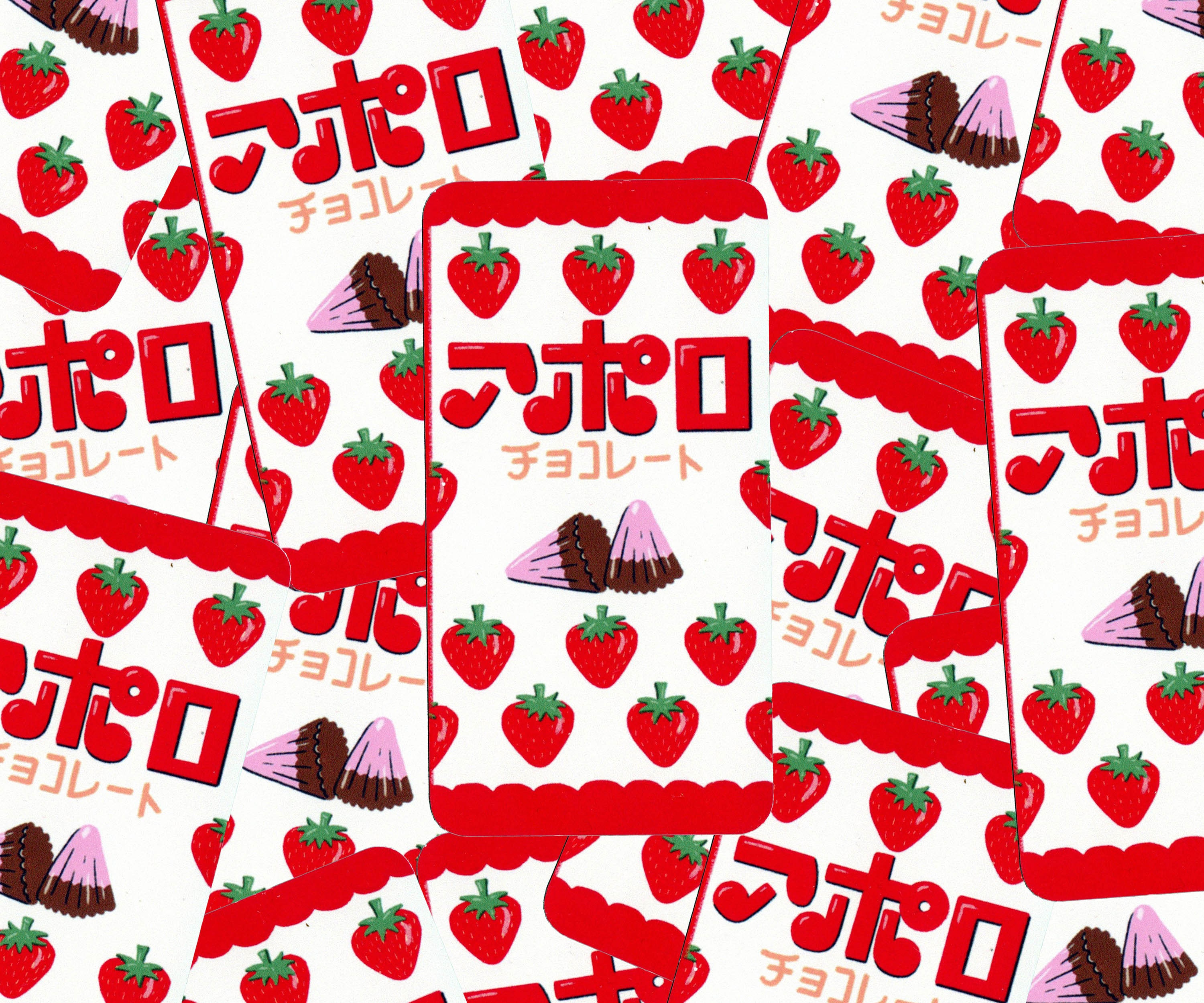 Apollo Strawberry Vinyl Sticker With Rounded Corners Meiji - Etsy