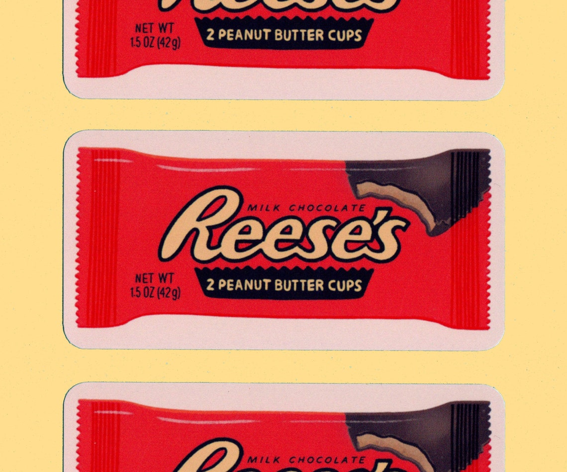 Reese's Pieces Vinyl Sticker With Rounded Corners Peanut - Etsy