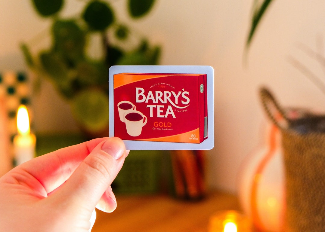 Barry's Tea Vinyl Sticker - Gold Blend Illustrated Sticker - Etsy