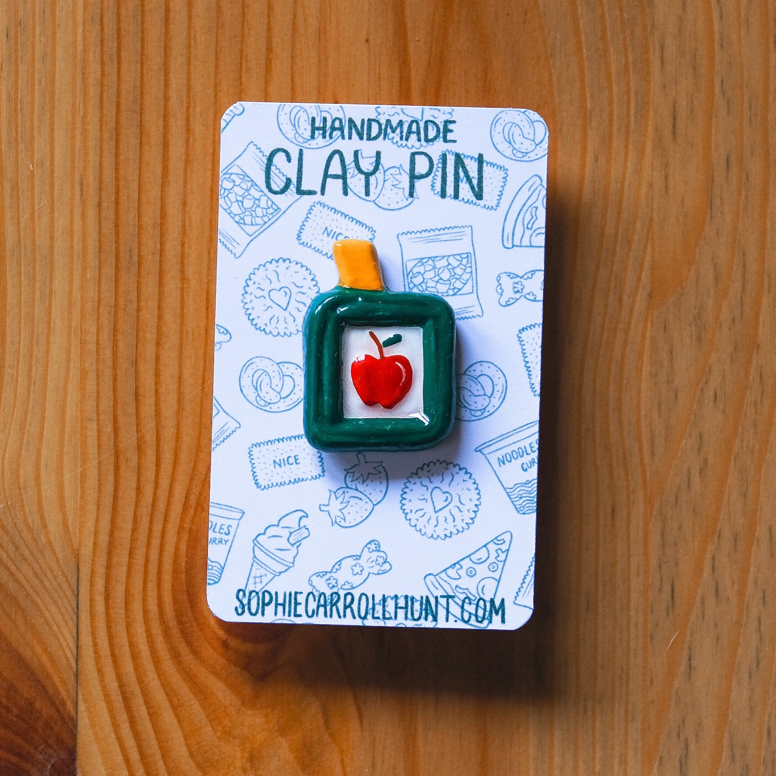 Handmade Clay Snack Pins: Pizza, Ice Cream, Noodles - Etsy