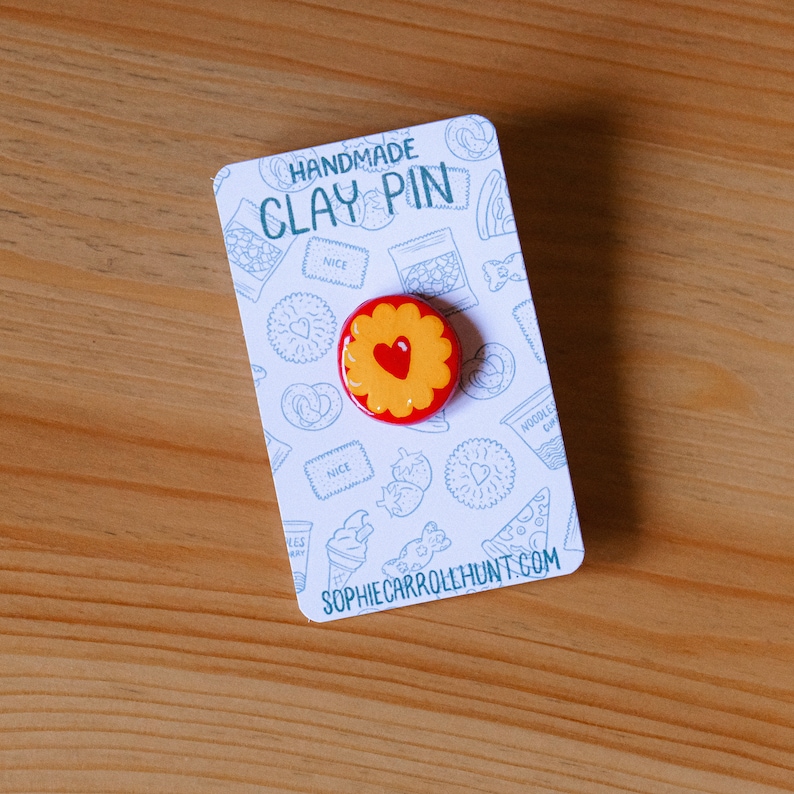 Handmade Clay Snack Pins: Pizza, Ice Cream, Noodles - Etsy