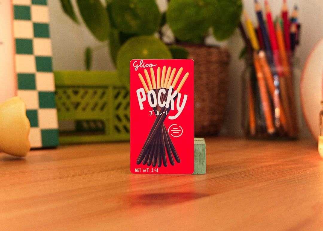 Pocky Vinyl Sticker With Rounded Corners - Chocolate Biscuit Sticks ...