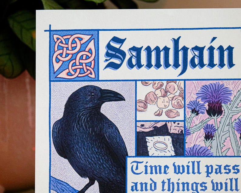 Samhain Art Print: Celtic Festival Illustration, Irish Home Decor - Etsy