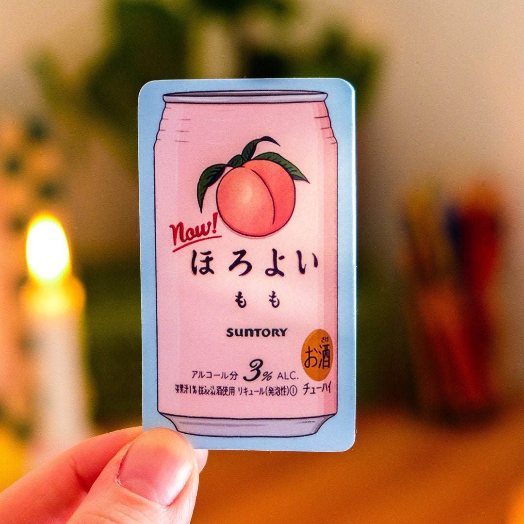 Suntory Horoyoi Peach Chu-hi Vinyl Sticker With Rounded Corners ...