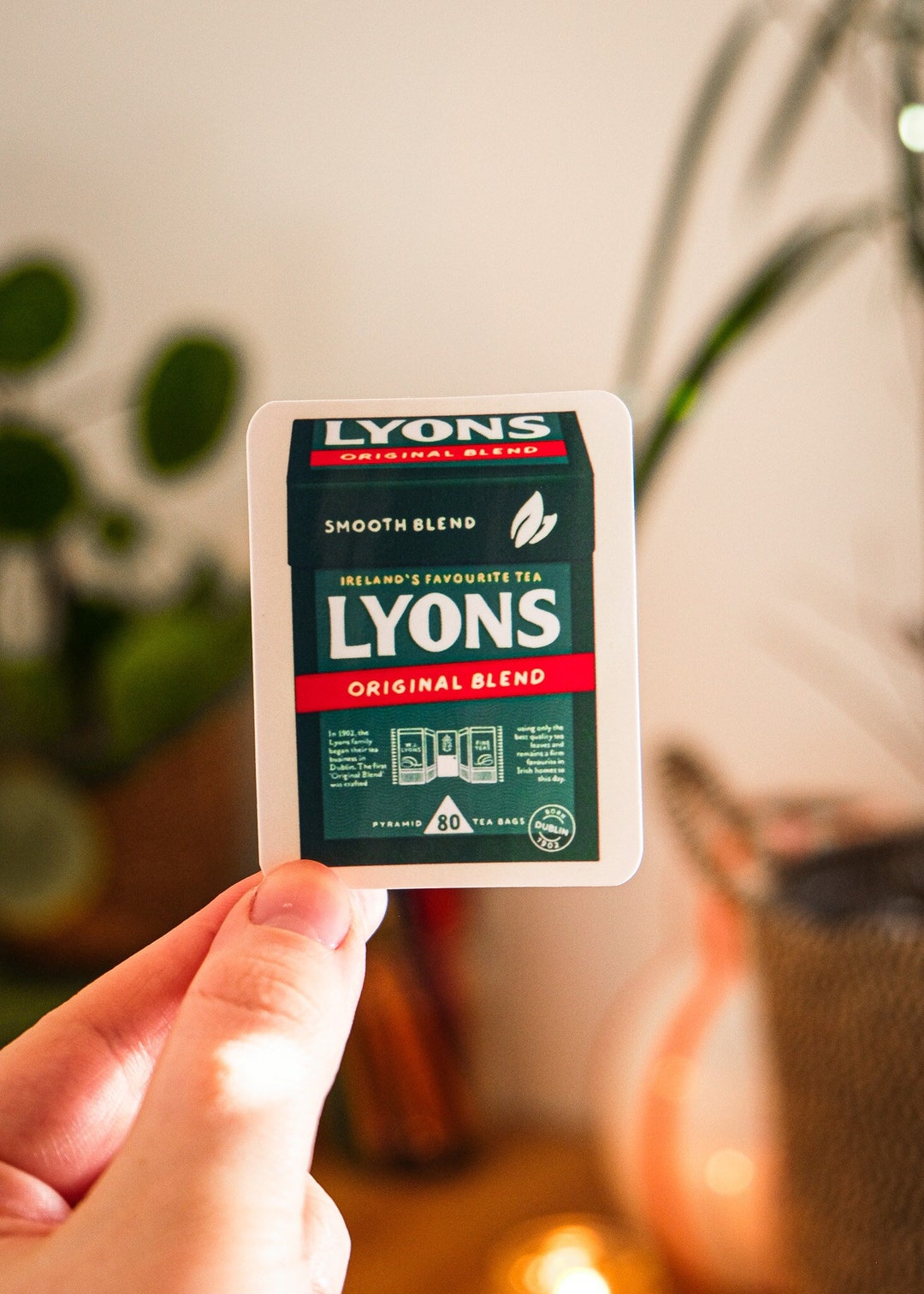 Lyons Tea Vinyl Sticker - Original Blend Illustrated Sticker - Etsy