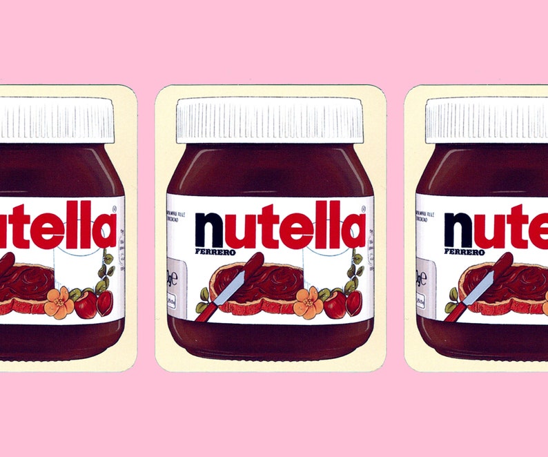 Nutella Chocolate Vinyl Sticker With Rounded Corners Cute | Etsy