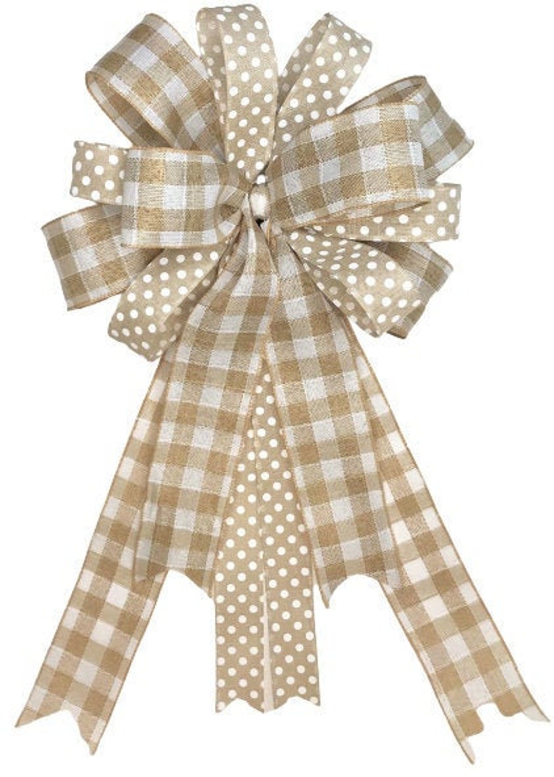 Farmhouse Bow, Buffalo Check Bow, Wreath Bow, Lantern Bow, Mailbox Bow ...