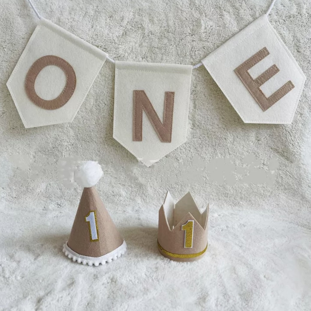 Birthday Party Hat Crown & Banner Khaki - Etsy