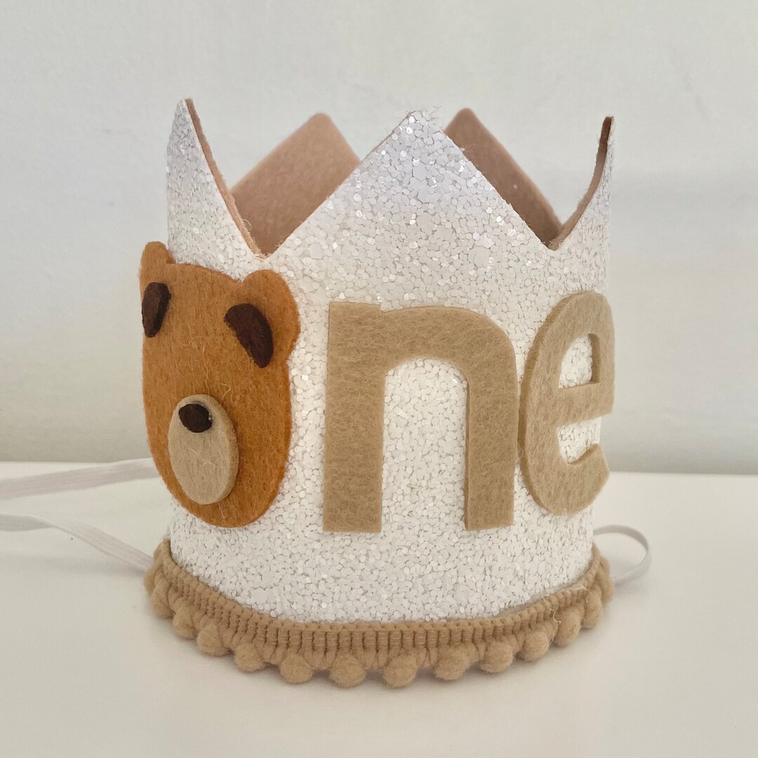 Beary First Birthday Party Hat Crown One Happy Camper Birthday Hat ...