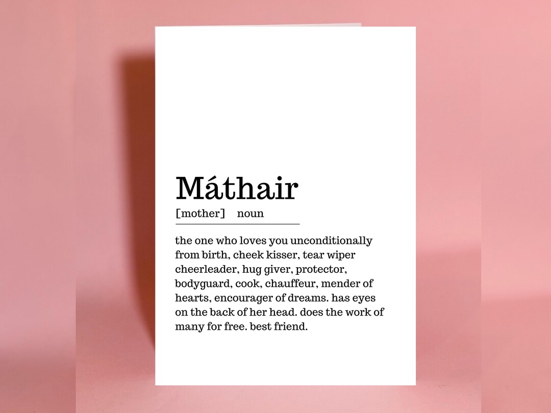 Mothers Day Card, Máthair Card, Mam Card, Mothers Day, Irish Mammy ...