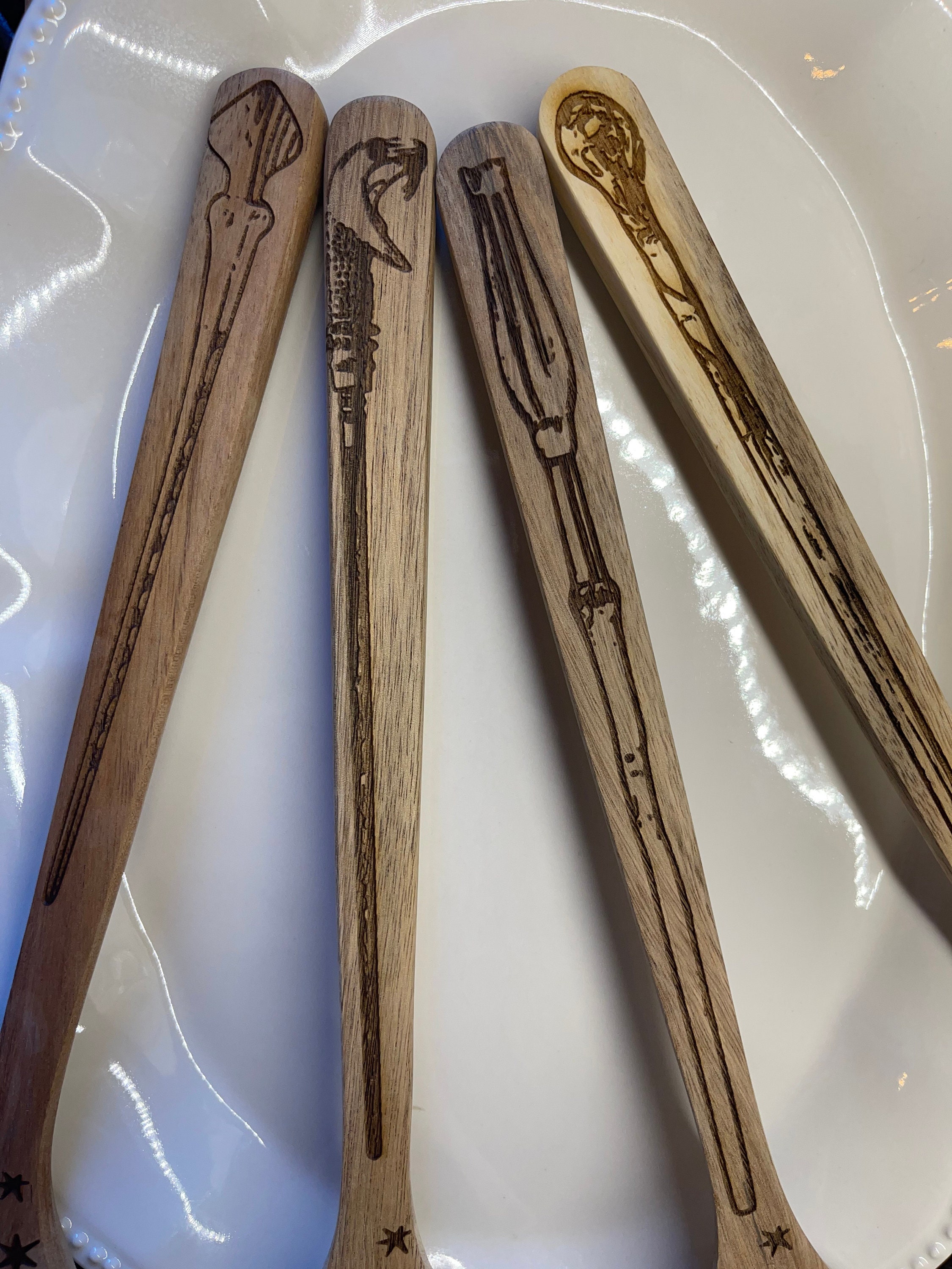 Magical Wand Wooden Spoons - Etsy Israel