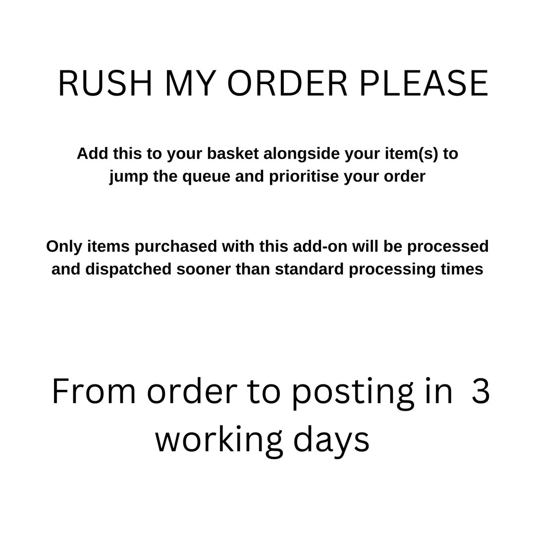 Rush My Order Please - Etsy
