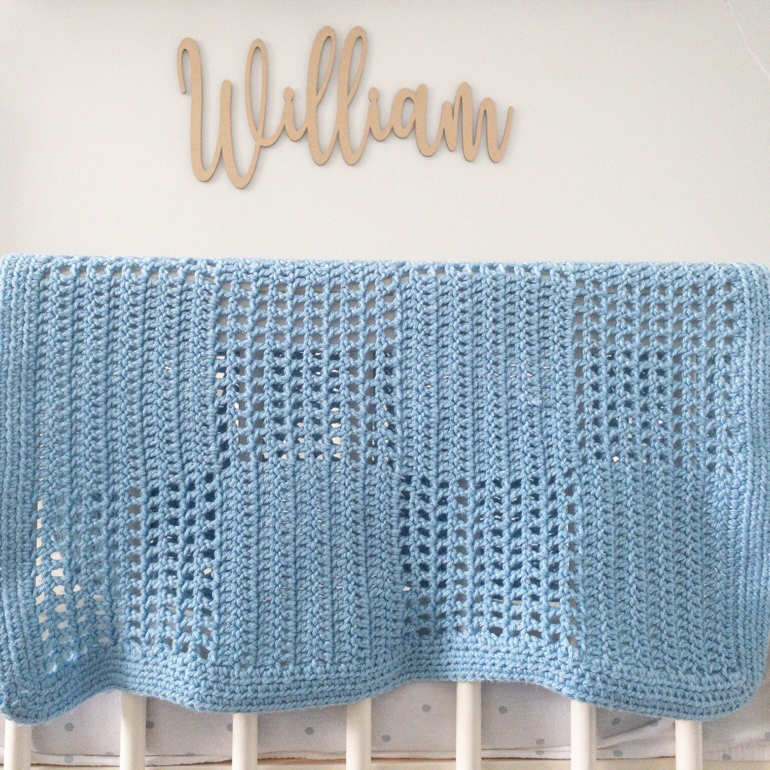 Filet Crochet Baby Blanket Pattern: Beginner Friendly (PDF Pattern) - Etsy