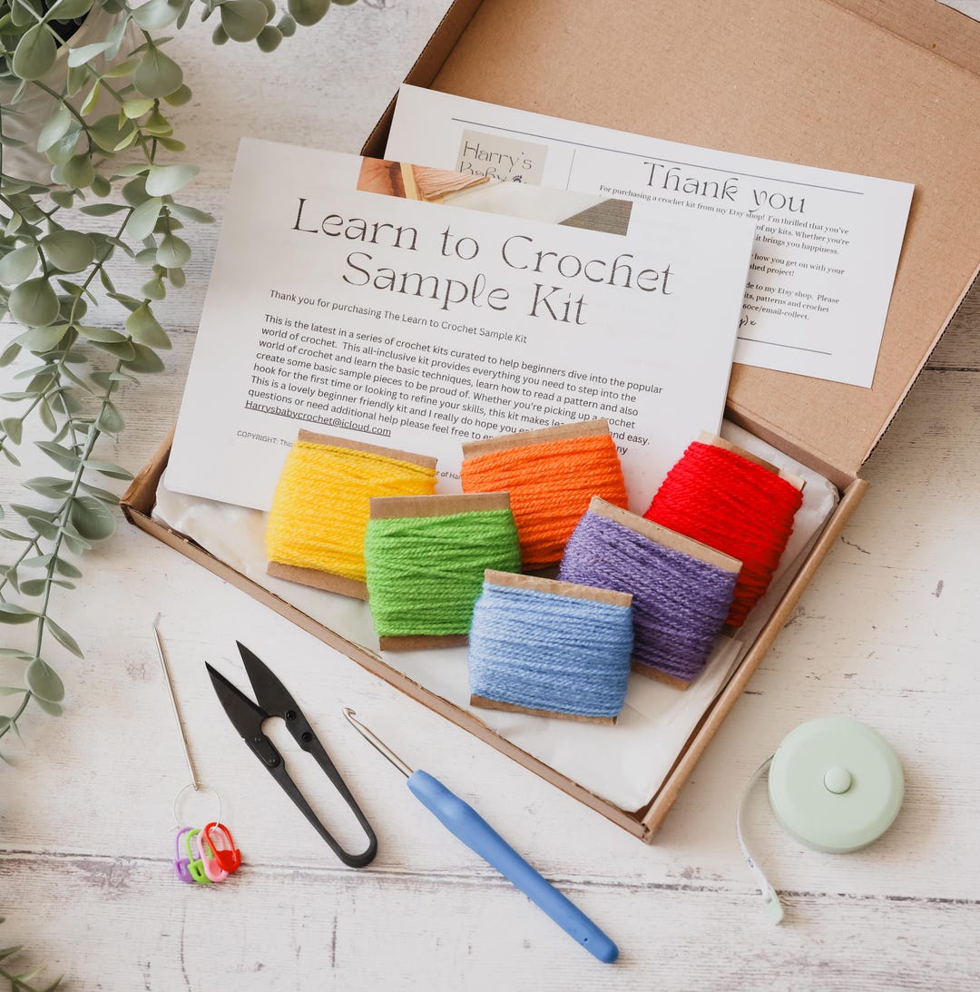 Rainbow Learn to Crochet Kit, Crochet Starter Kit, Beginners Complete ...