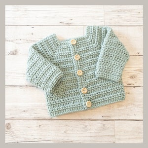 Unisex Crochet Baby Cardigan With Buttons, Gender Neutral Cardigan for ...