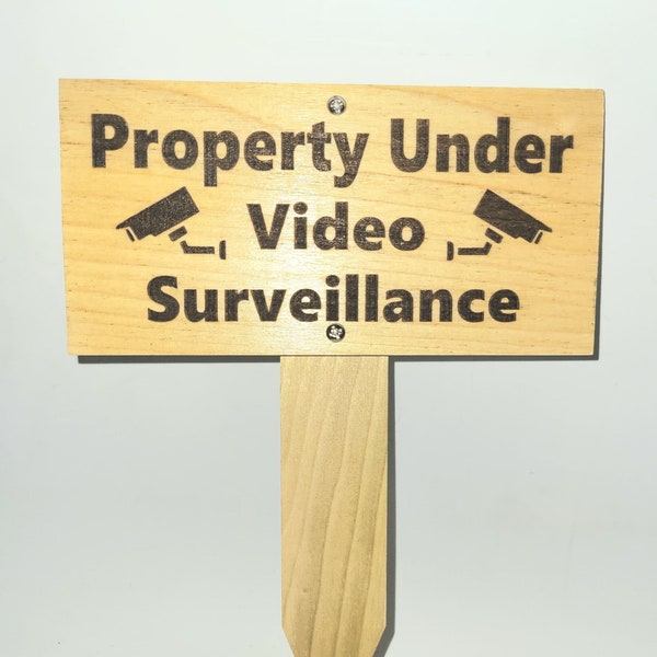 Under Video Surveillance Sign - Etsy