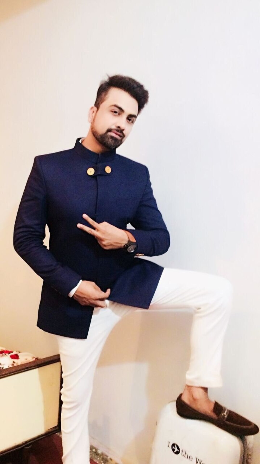 Vastraas Stylish Ethnic Navy Blue Traditional Designer Jodhpuri ...